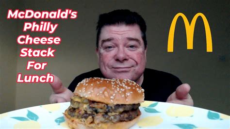 ASMR Eating A McDonald S Philly Cheese Stack For Lunch YouTube