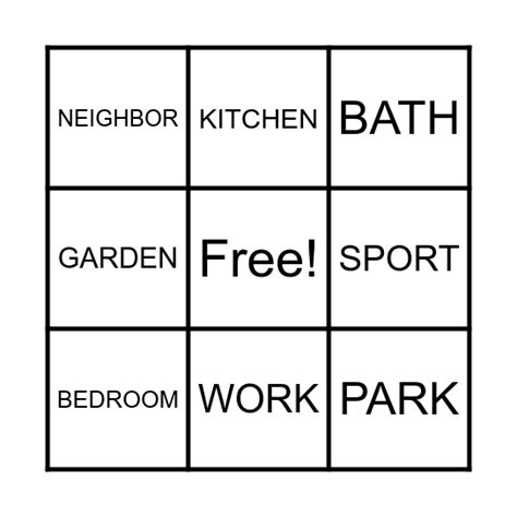 NAKED BINGO Card