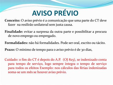 Tabela Do Aviso Previo EDUKITA