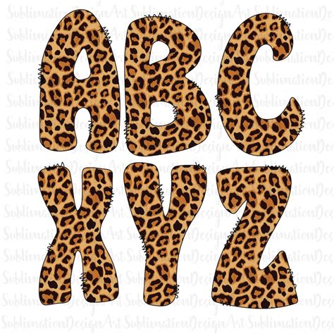 Printable Leopard Print Letters