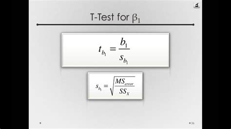 t test for the simple regression slope module 3 2 2 youtube
