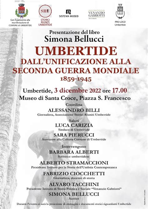 Il 3 Dicembre A Santa Croce La Presentazione Del Libro Umbertide Dall