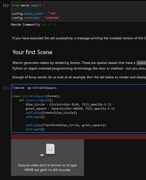 python show manim video in jupyter lab stack overflow