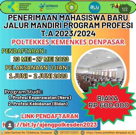 Politeknik Kesehatan Denpasar Seleksi Penerimaan Mahasiswa Baru Jalur