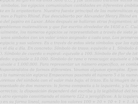 Números Egipcios Cuáles son sus Valores y Características