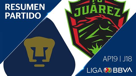 Resumen y Goles Pumas vs Juárez Apertura 2019 Jornada 18 Liga