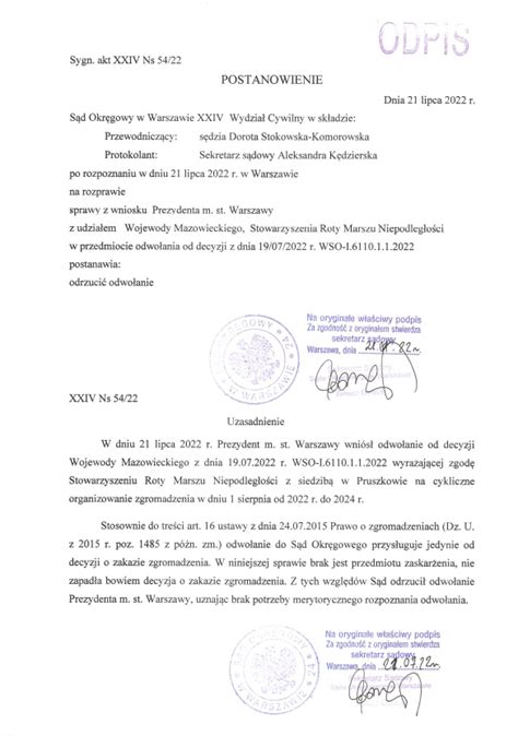 Robert Bąkiewicz on Twitter Dziś w Sądzie Okręgowym w Warszawie