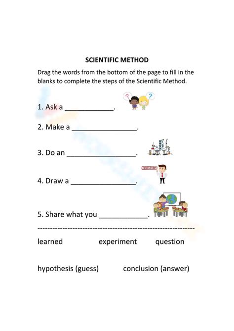 Free Printable The Scientific Method Worksheets Pdf Worksheets Library