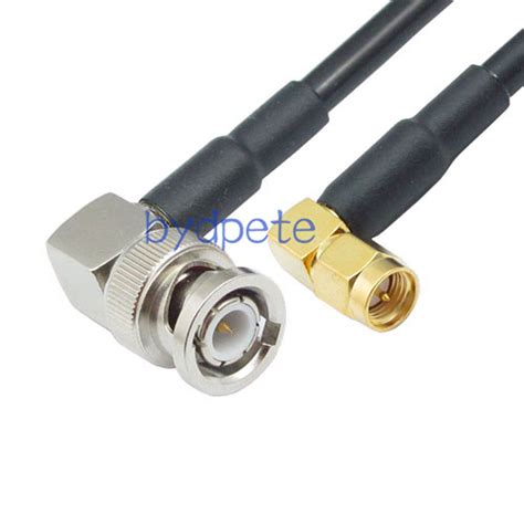 Right Angle BNC To SMA Male Plug And RG58 RF Coaxial Cable Any Long