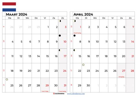 Kalender Maart 2024 Nederland Met Weeknummers