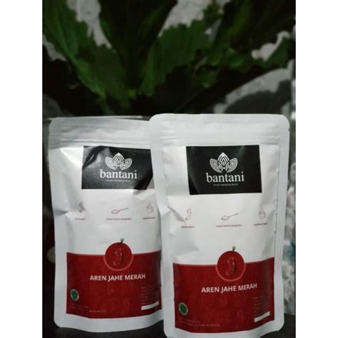 Jual Bantani Minuman Jahe Merah Bubuk Instan Plus Gula Aren Twin Pack