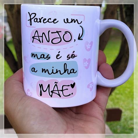 Caneca Dia das Mães Polímero Elo7 Produtos Especiais