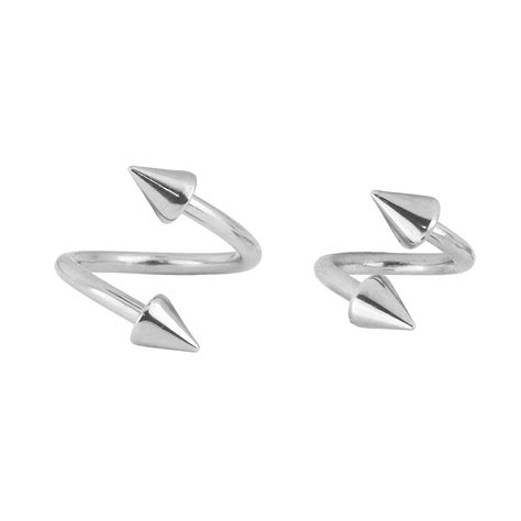 Piercing Twister Spike de Aço Cirúrgico para Orelha Fine Piercing