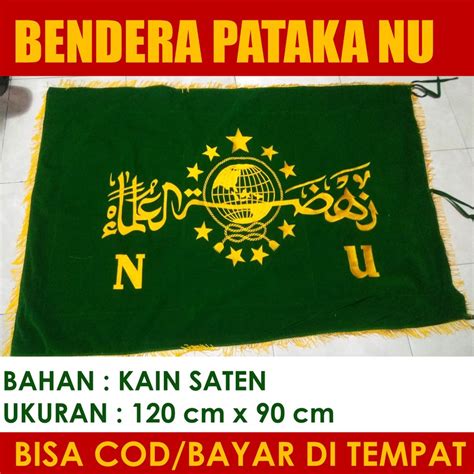 Jual ORIGINAL BENDERA PATAKA NAHDLATUL ULAMA BENDERA NU SATEN