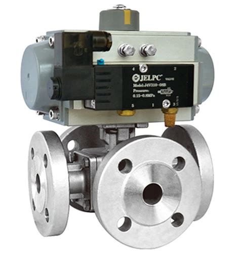 Stainless Steel 4 Way Flange Fixed Ball Valve With Direct Mounting Pad
