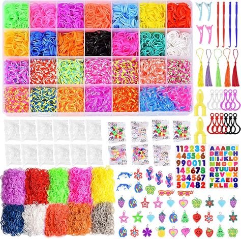 Loom Bänder Set für Anfänger 16 000 Gummibänder in 28 Farben 425