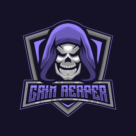 Grim Reaper Mascot Logo Grim Reaper Logo Design Template Vector