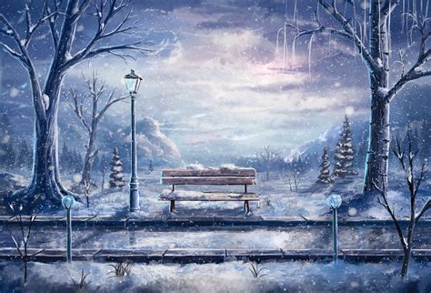 Aestetic Anime Winter Wallpapers Wallpaper Cave