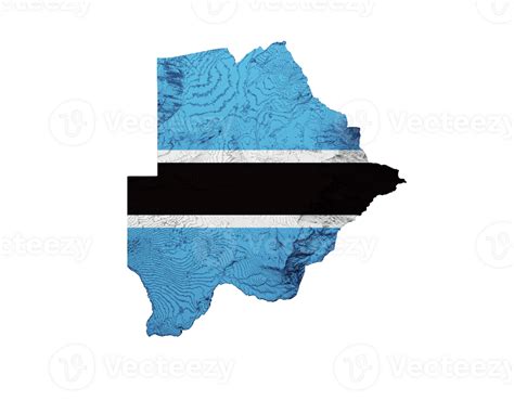 Botswana Mapa Botswana Bandera Sombreado Alivio Color Altura Mapa 3d