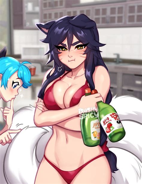 Ahri And Gwen League Of Legends Drawn By Blushy Pixy Danbooru