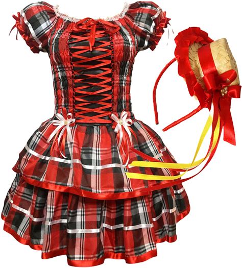 Vestido Festa Junina Caipira Xadrez Adulto Vermelho E Preto
