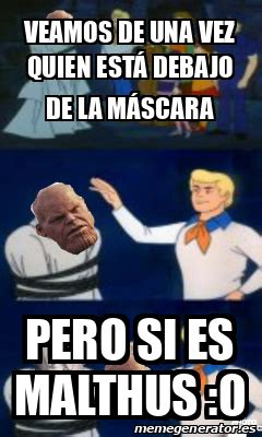Meme Personalizado Veamos de una vez quien está debajo de la máscara