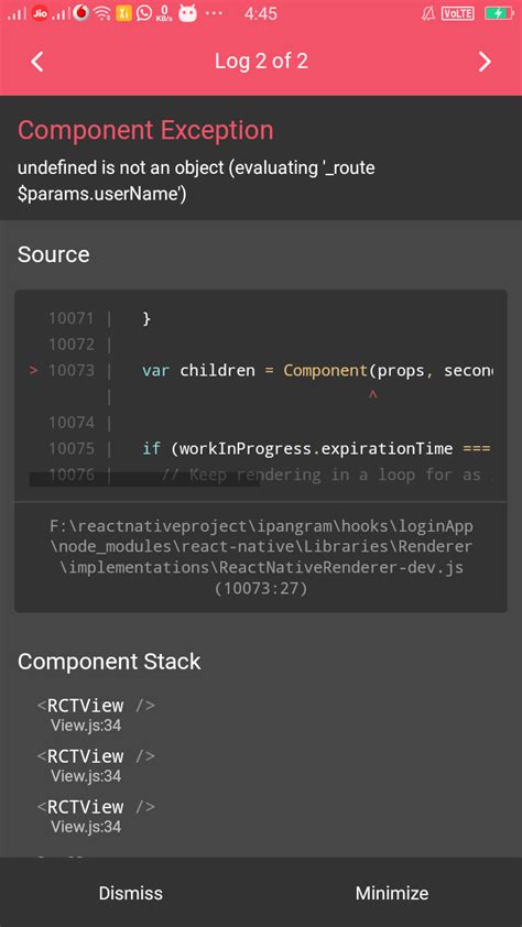 parameters undefined is not an object evaluating route ername in react native