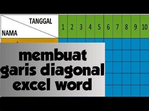 Membuat Garis Diagonal Untuk Judul Dalam Cell Di Tabel Excel Dan