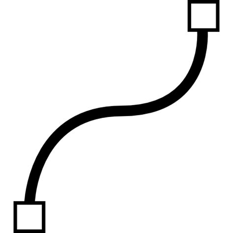 Línea curva vector Icono Gratis