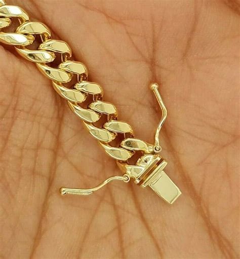10K Yellow Gold Cuban Link Bracelet Anklet 8 Inches 6MM Thick Etsy