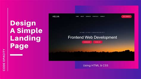 How To Design A Simple Landing Page HTML CSS Tutorial YouTube