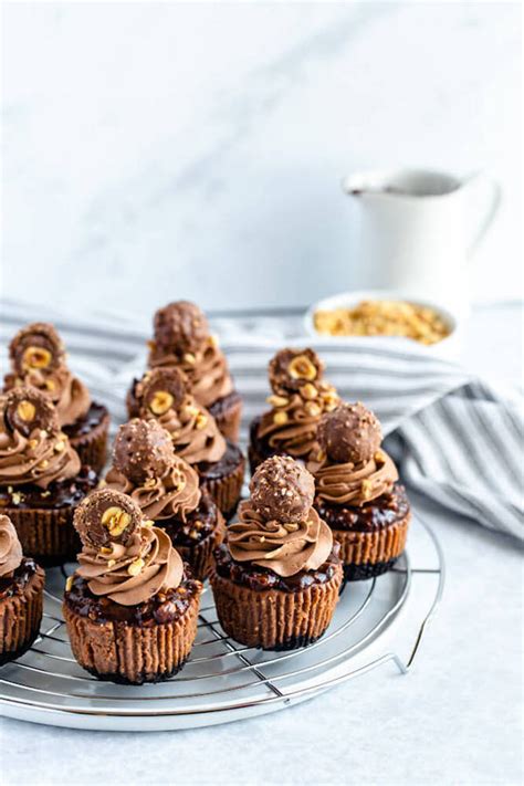 Mini Ferrero Rocher Stuffed Nutella Cheesecakes Queenslee Appétit