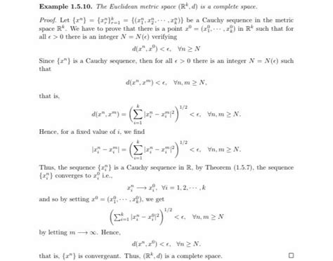 solved example 1 5 10 the euclidean metric space rt d is