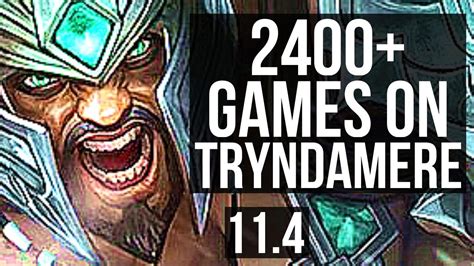 TRYNDAMERE Vs RYZE MID 5 4M Mastery 2400 Games Rank 10 Trynda