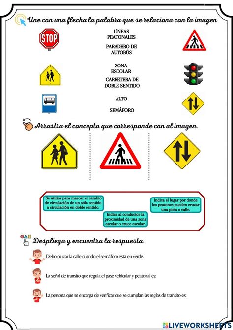 Seguridad vial interactive exercise for 2 Señales de transito Juegos