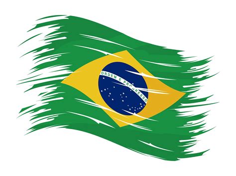 Brazil Flag Painted 4220959 Vector Art At Vecteezy