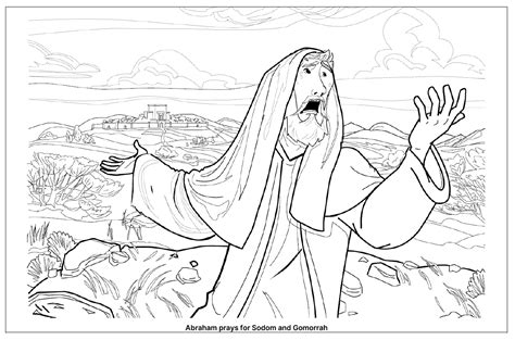 Destruction Of Sodom And Gomorrah Coloring Page Sketch Coloring Page