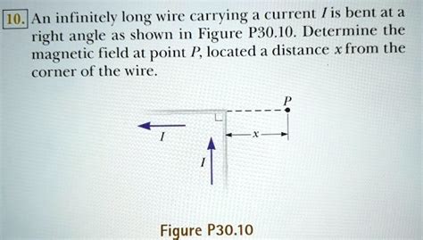 SOLVED Jo An Infinitely Long Wire Carrying A Current I Is Bent At A