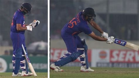 Rohit Sharma IND vs BAN আঙল চট নয বরর মত ইনস করকটর