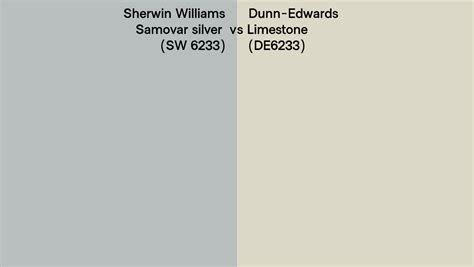 Sherwin Williams Samovar Silver SW 6233 Vs Dunn Edwards Limestone