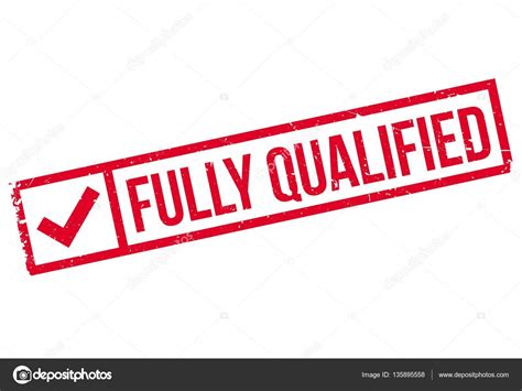 Fully Qualified Rubber Stamp Stock Vector Lkeskinen