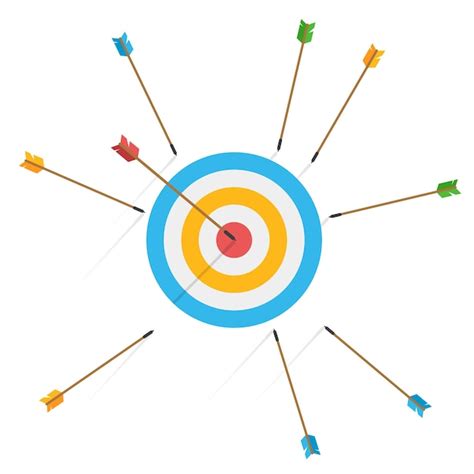 Premium Vector Business Challenge Failure Concept Many Arrows Missed