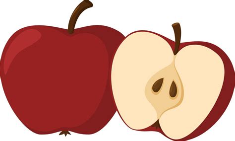 Manzana Fresca Manzanas Enteras Y Una Manzana Cortada Por La Mitad