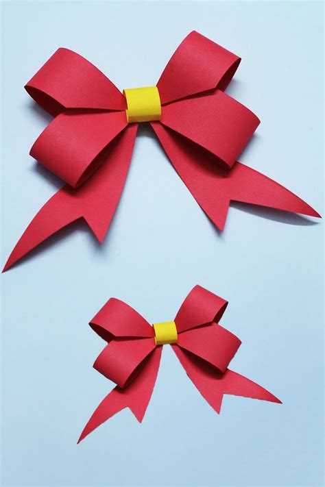 How To Make Bow Out Of Paper Christmas Decor Ideas Easy Paper Bow