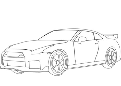 Nissan GT R Nismo Coloring Page Free Printable Coloring Pages