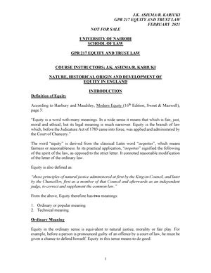 Sample Plaint And List Of Documents REPUBLIC OF KENYA IN THE