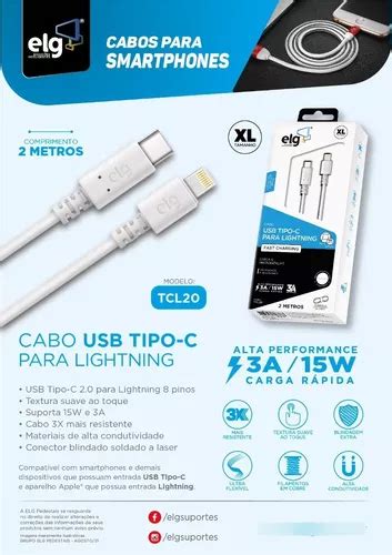 Cabo Usb Tipo C Tipo Lightning Turbo Certificado M R Em Brusque