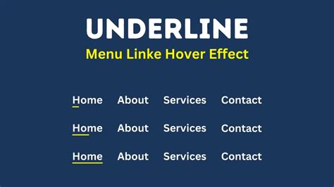 animated underline hover effect using html and css animated navbar youtube