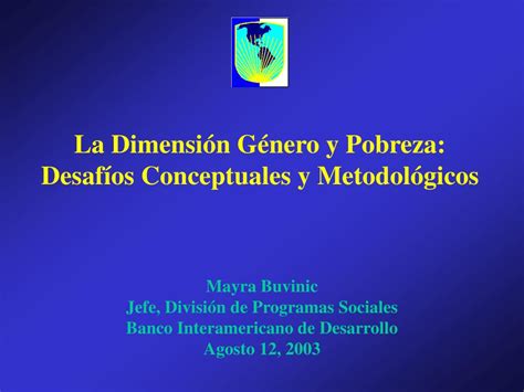 Ppt La Dimensi N G Nero Y Pobreza Desaf Os Conceptuales Y
