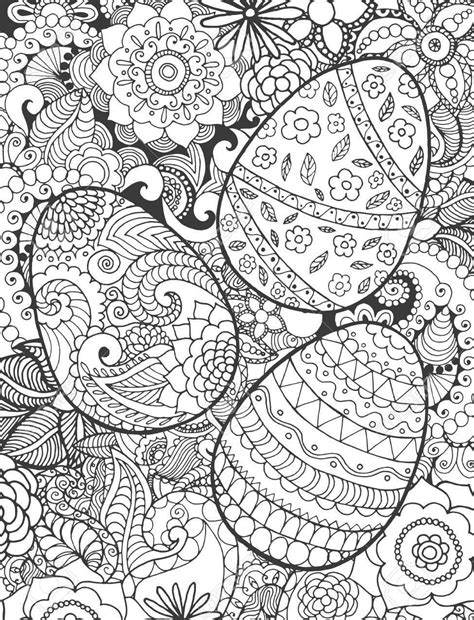 Coloriage Oeufs de Pâques Adulte télécharger et imprimer gratuit sur